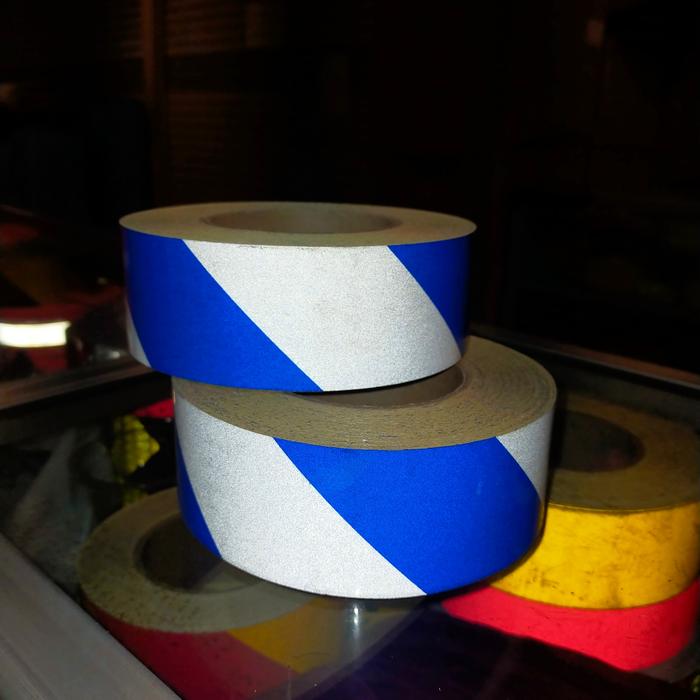Jual scotlite - Stiker Reflective Lakban Stiker Warna Biru-putih Ukuran ...
