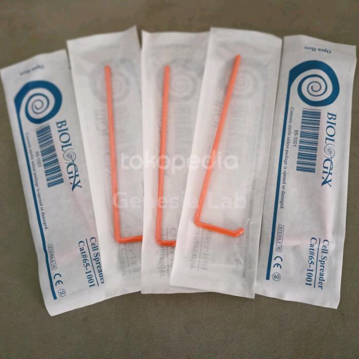 Jual Biologix Cell Spreader L-Shaped Sterile Polystyrene 1 pcs Cat.65 ...