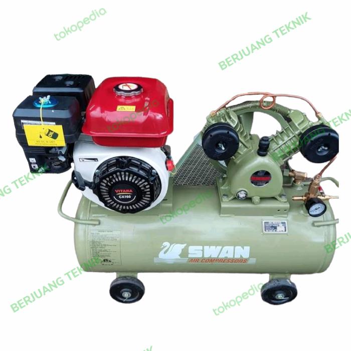 Jual Mesin Kompresor Angin SWAN 1/2 HP Komplit Mesin Penggerak GX-200 ...