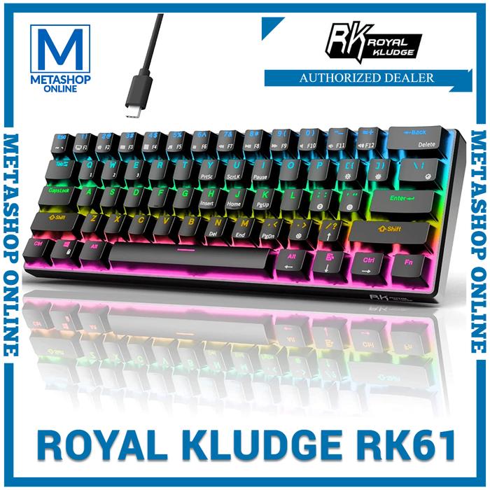 Jual Royal Kludge Rk61 Wireless Mechanical Keyboard Gaming 60% Hotswap ...