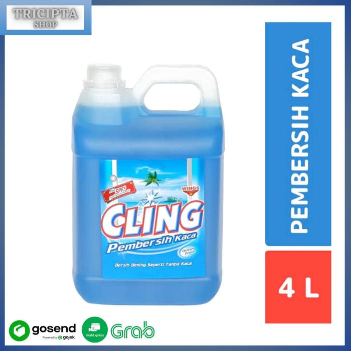 Jual Cling Pembersih Kaca Jerigen 4 Liter Ocean Fresh Di Seller Velvet ...