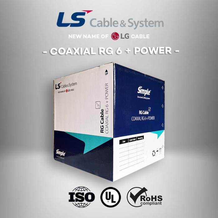 Jual LS Coaxial cable RG6 Power, kabel CCTV, RG6+Power, 300m Khusus ...