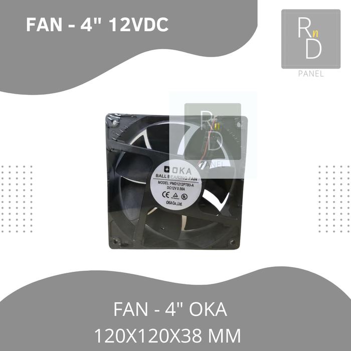 Jual FAN PANEL 12cm 12VDC / FAN 120X120X38 12VDC / FAN 4" OKA BALL ...