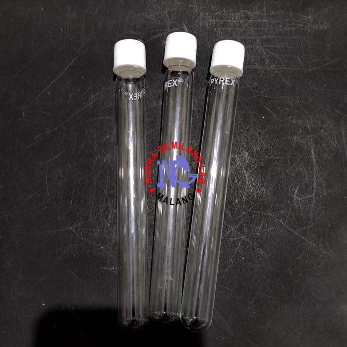 Jual Test Tube Pyrex 16x150 with screw Tabung Reaksi Tutup Ulir ...