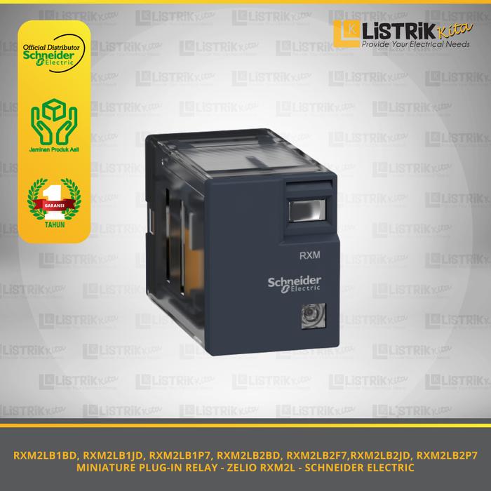 Jual MINIATURE PLUG IN RELAY ZELIO SCHNEIDER ELECTRIC RXM2L 2C/O 5A 8 Pin With/Without LED ...