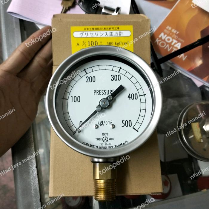 Jual pressure gauge Yamamoto 500 kg/cm2 size 4" inchi - Jakarta Barat ...