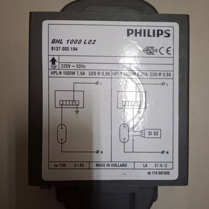 Jual ballast BHL 1000 WATT PHILIPS BHL 1000W L02 PHILIPS - Kab. Tegal - Harapan Elektrik | Tokopedia