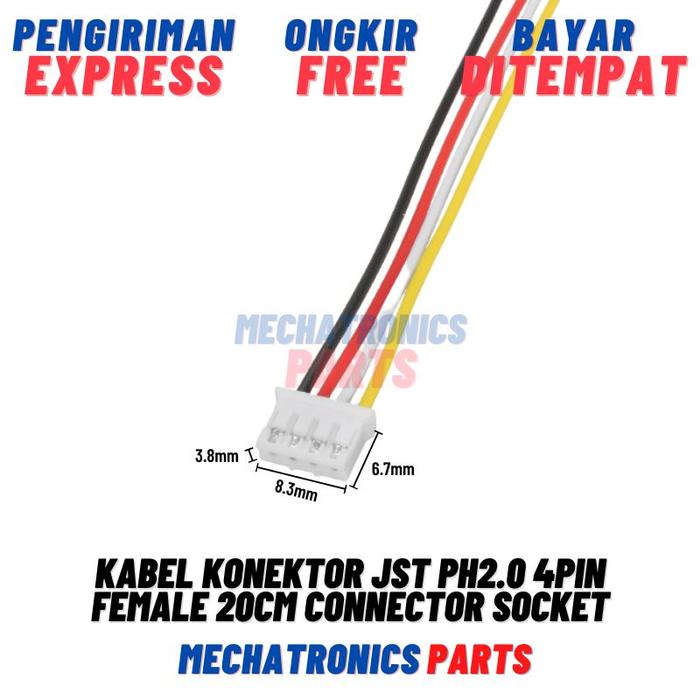 Jual Kabel Konektor JST PH2.0 4Pin Female Kabel 20cm 4P PH 2.0mm PH2 - Kota Bandung ...