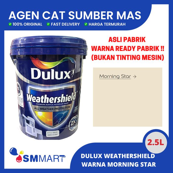 Jual CAT TEMBOK EKSTERIOR DULUX WEATHERSHIELD PRO WARNA MORNING STAR 2. ...