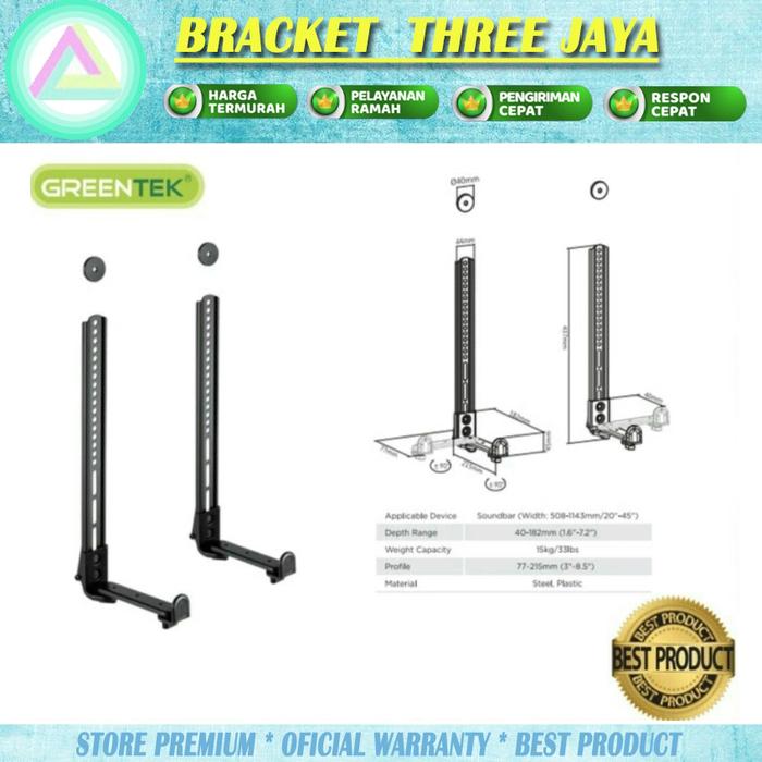 Jual Bracket Breket Soundbar / Holder Soundbar Dinding Universal Semua ...