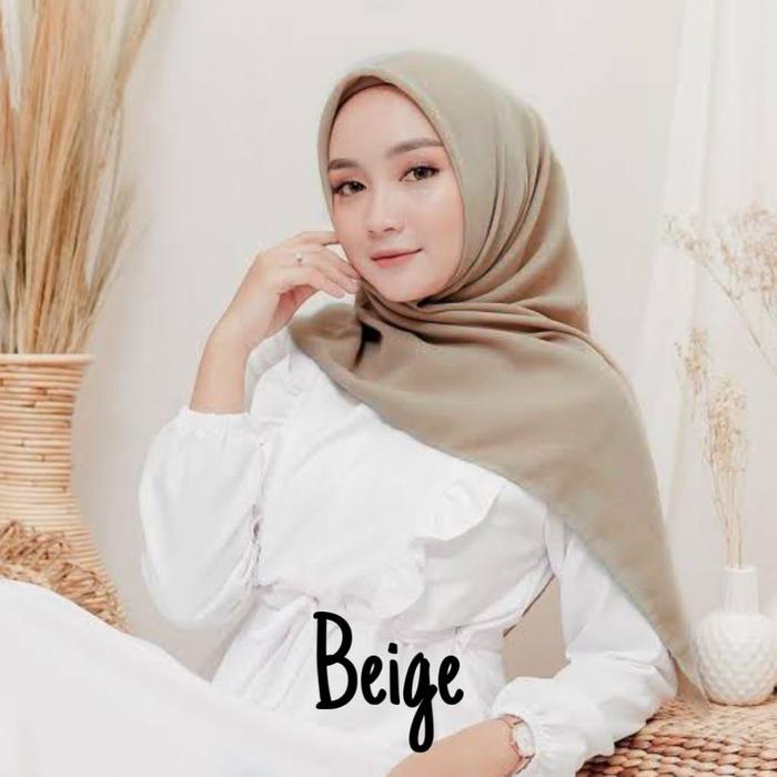 Jual Hijab Bella Square Coklat/Mocca/Millo/Beige/Frappucino/Coksu/Nude ...