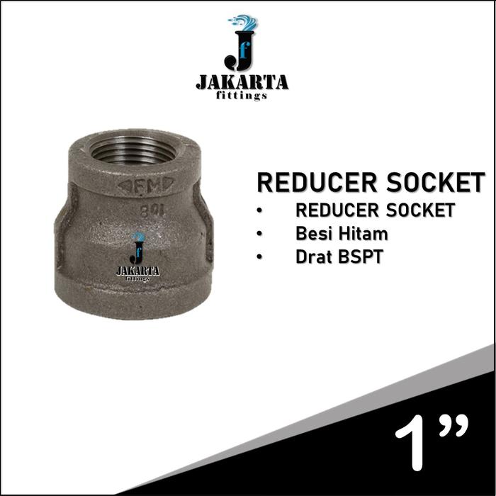 Jual REDUCER SOCK/VLOK SOCK PIPE PIPA BESI HITAM DRAT BESI BSPT 3/4"1"1 ...
