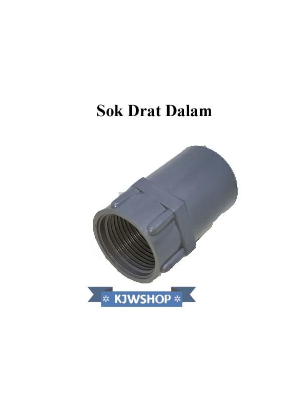Jual Sok Drat Dalam Shock Kran Keran Air 3/4 inch Sok Pipa PVC Fitting ...