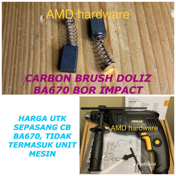 Jual CARBON BRUSH BA670 DOLIZ MESIN BOR TEMBOK IMPACT DRILL 13mm BA 670 ...