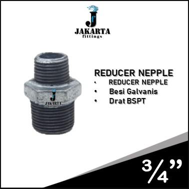 Jual REDUCER NEPPLE PIPE PIPA BESI GALV DRAT BESI BSPT 1/2" 3/4" 1 ...