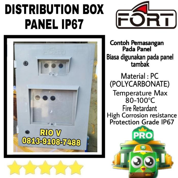 Jual DISTRIBUTION BOX PANEL POLYCARBONATE 80x60x30 IP67 PANEL TAMBAK ...