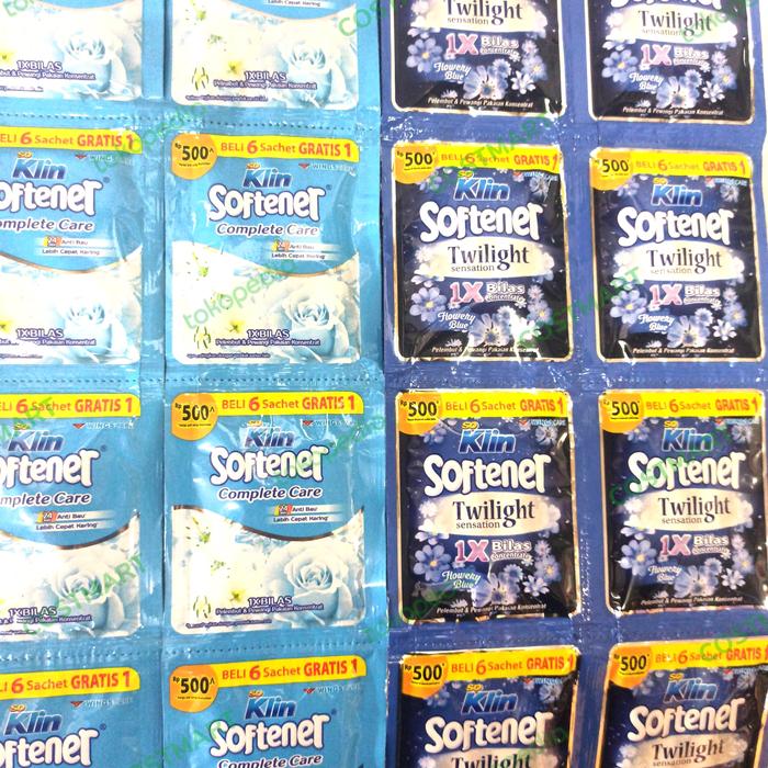 Jual Pelembut dan Pewangi Pakaian Soklin Softener Renceng isi 12 sachet ...