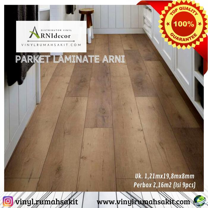 Jual Lantai Parket Kayu Arni Tebal 8mm Ac4 - Motif Jati Merbau Tahan ...