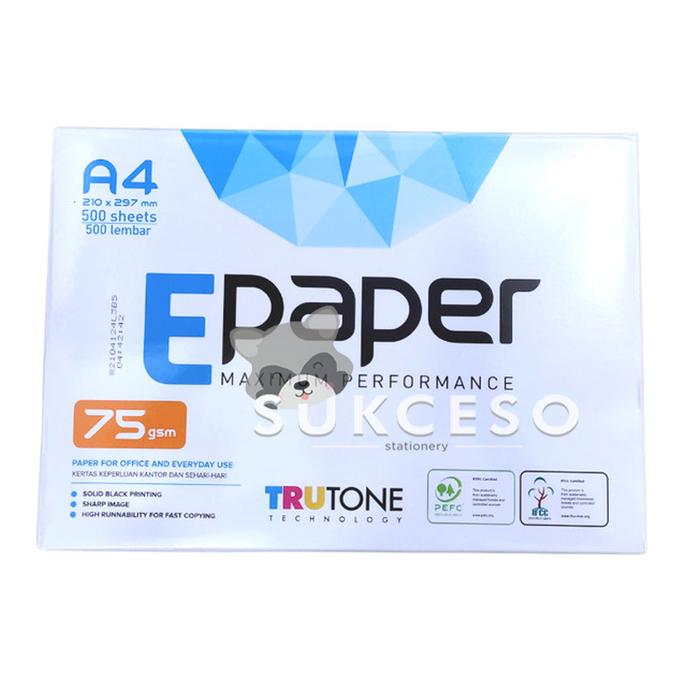 Jual Epaper Kertas Print/Fotocopy A4 75gr - Kota Bandung - SUKCESO ...