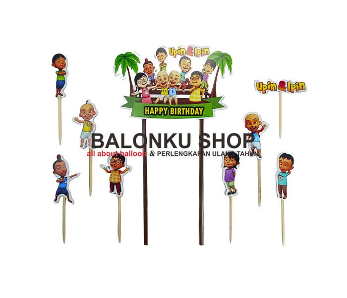 Jual Cake Topper Happy Birthday / Cake Topper Upin Ipin / Hiasan Kue ...