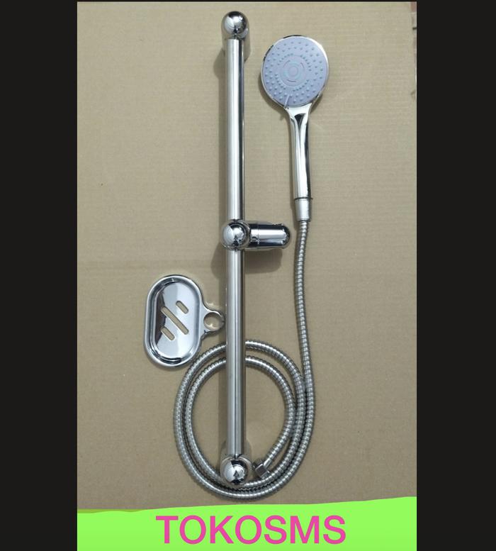 Jual Sliderail shower tiang rel pipa sower tiang slide shower komplit ...