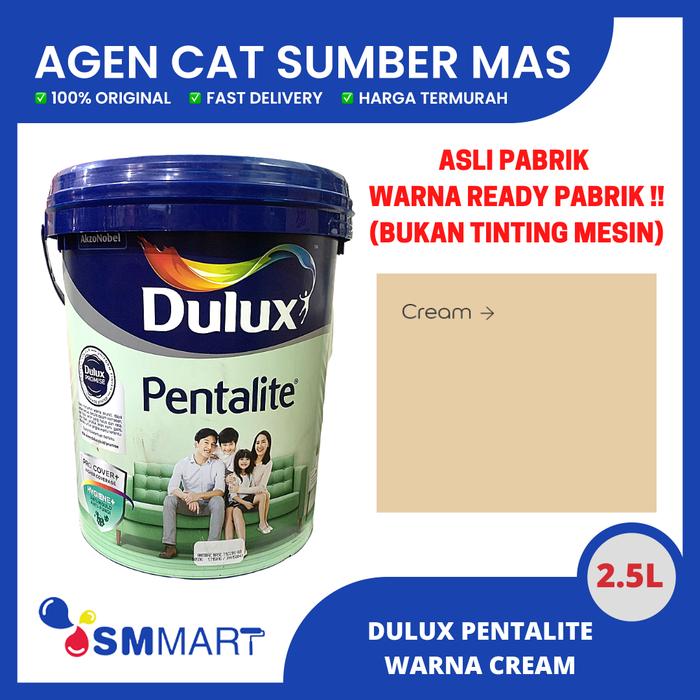 Jual CAT TEMBOK INTERIOR PREMIUM DULUX PENTALITE WARNA CREAM 2.5L GLN ...