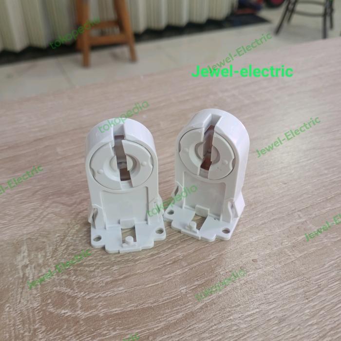 Jual Fitting TL Neon Kaki Lampu/fitting lampu TL neon 1 set isi 2pcs ...