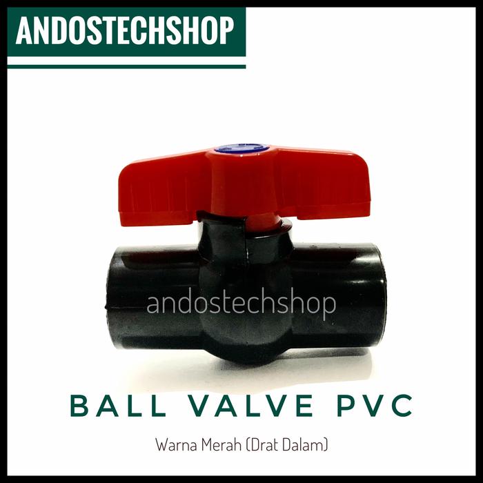 Jual Stop Kran 3/4" / Keran Plastik 3/4 Inch / Ball Valve PVC 3/4” Drat ...