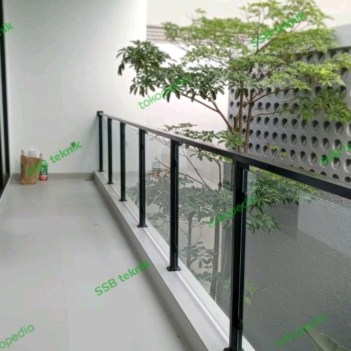 Jual railing tangga besi galvanis kaca 10 mm tempered - Kota Tangerang ...