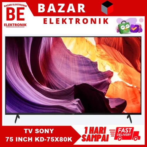 Promo SONY 75X80K TV ANDROID LED 75 Inch 4K UHD HDR Smart Google KD ...