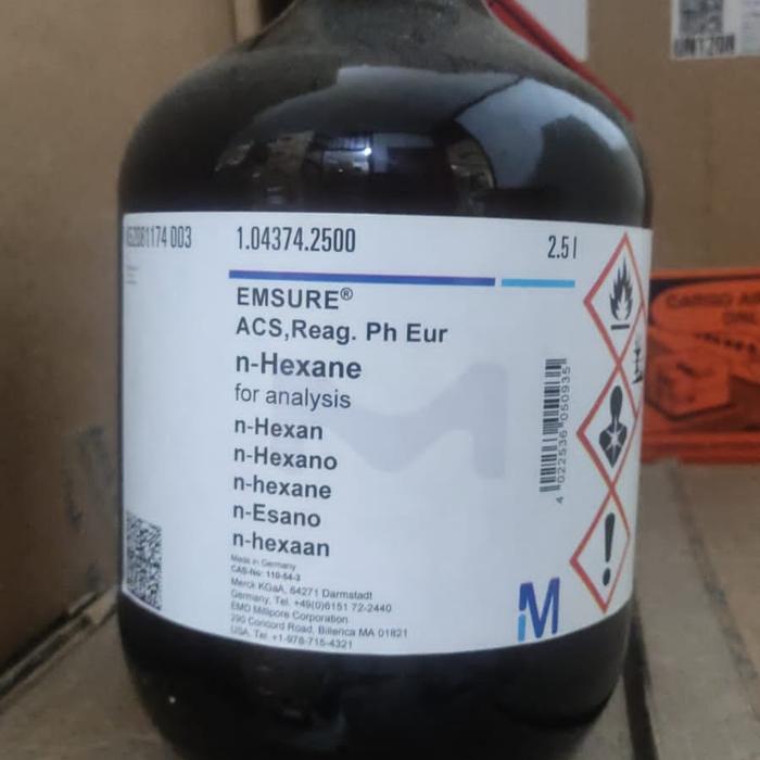 Jual n-Hexane GR for analysis, ACS 2.5 L MERCK 1.04374.2500 - Kab ...