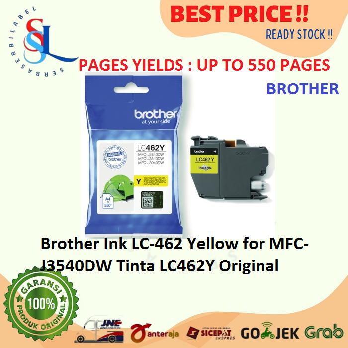 Jual Brother Ink LC-462 Yellow for MFC-J3540DW Tinta LC462Y Original ...