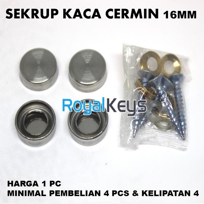 Jual Sekrup Skrup Topi Kaca Baut Cermin 16mm 16 mm Stainless Steel ...