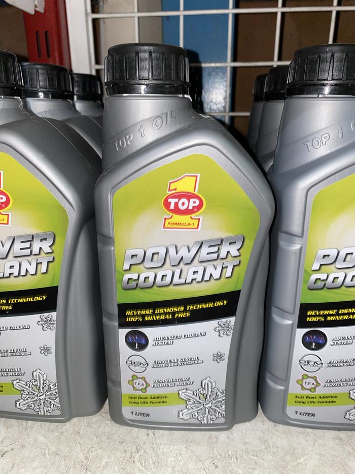 Jual Air Radiator Top 1 Power Coolant Mineral Free Warna Hijau (1 Liter ...