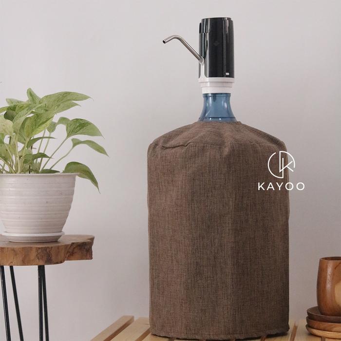 Jual Cover Galon Duduk Sarung Kain Penutup Galon Pompa Polos Mocha ...