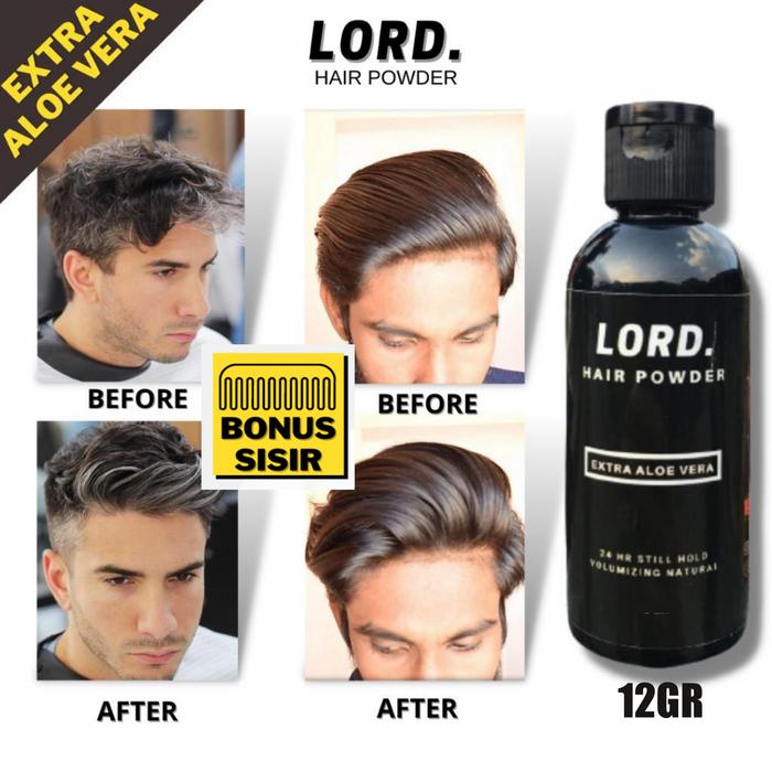 Jual Lord Hair Powder Extra Aloe Vera Pomade Rambut Pria Terbaik Free ...