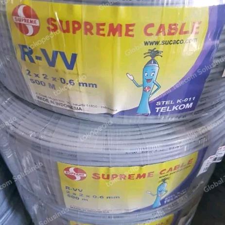 Jual Kabel Telepon PVC 2 Pair Supreme (Indoor 2x2x0.6) PVC 2 Pair 500 ...