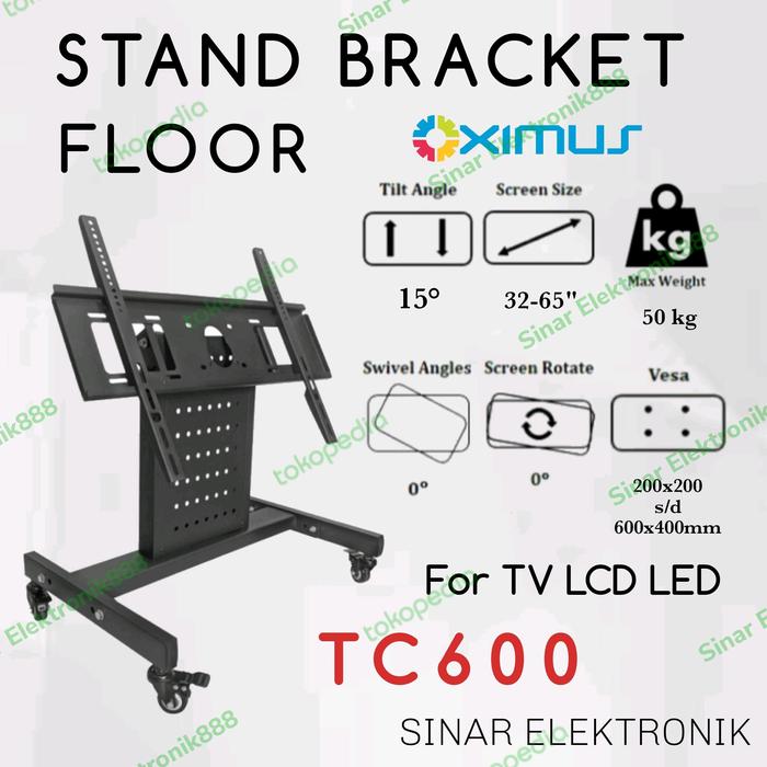 Jual STAND RODA FLOOR 32-65 INCH PANGGUNG BRACKET TV LCD LED MONITOR ...
