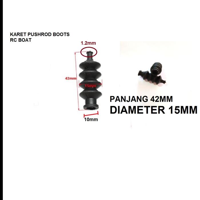 Jual Rudder Push rod pushrod boot waterproof 42mm RC Boat Engine - Kota ...