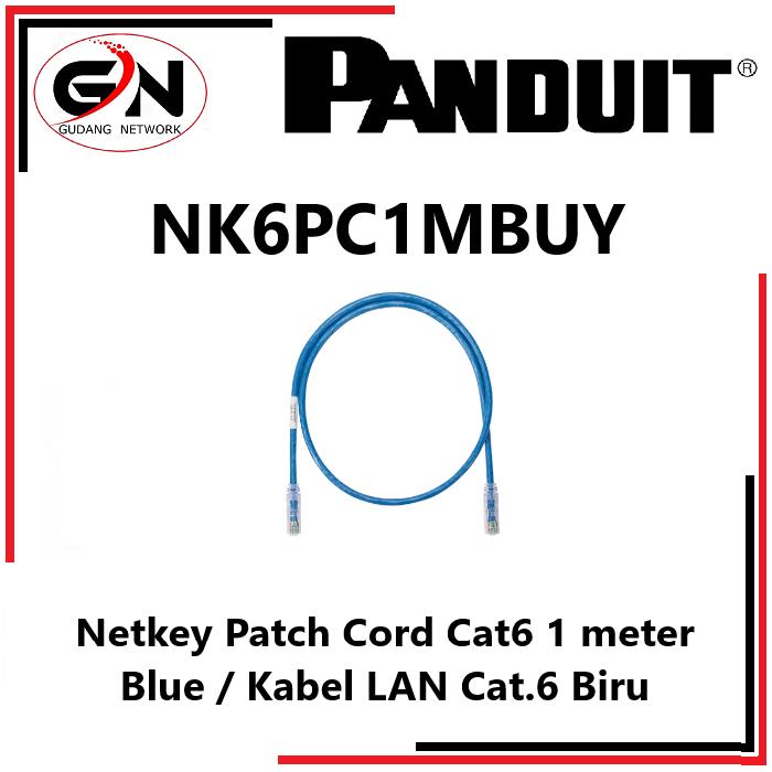 Jual PANDUIT Netkey NK6PC1MBUY Patch Cord Cat6 1 meter Biru - Jakarta ...