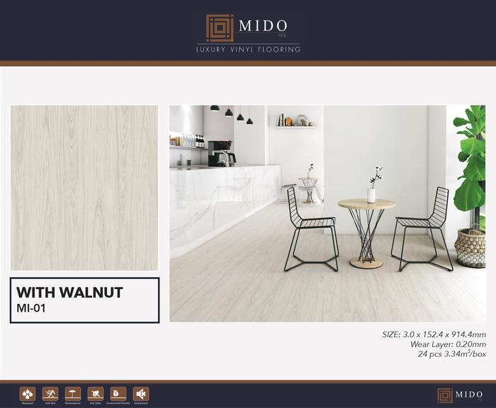 Jual Karpet Vinyl Tile Mido Tebal 3mm / Vinyl Lantai Lembaran Motif ...