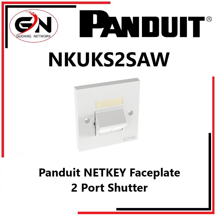 Jual Panduit NETKEY Faceplate 2 Port Shutter NKUKS2SAW - Jakarta Pusat ...