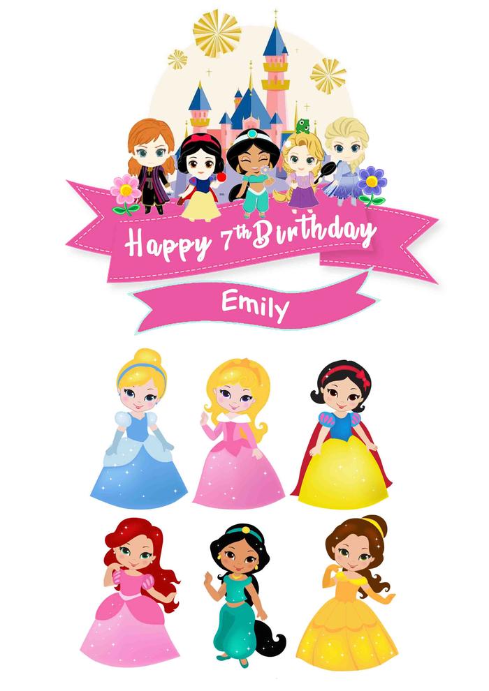 Jual Cake Topper Disney Princess / Topper kue Princess Chibi/ Tusukan ...