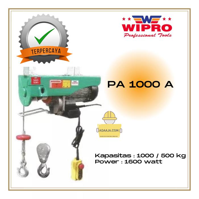 Jual Katrol Elektrik Electric Hoist 220 V PA - 1000 Wipro - Kota ...