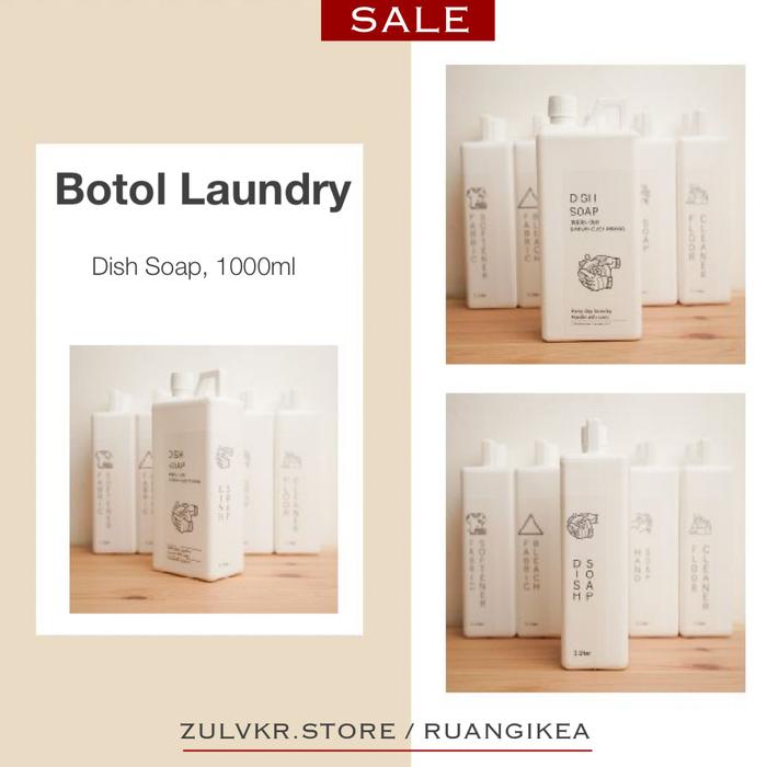 Jual Botol laundry refill aesthetic bottle liquid dish soap 1000ml V1.3 ...