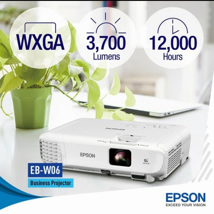 Jual Projector EPSON EB-W06 WXGA 3700 ANSI LUMENS (Penggnti EB-W05 ...