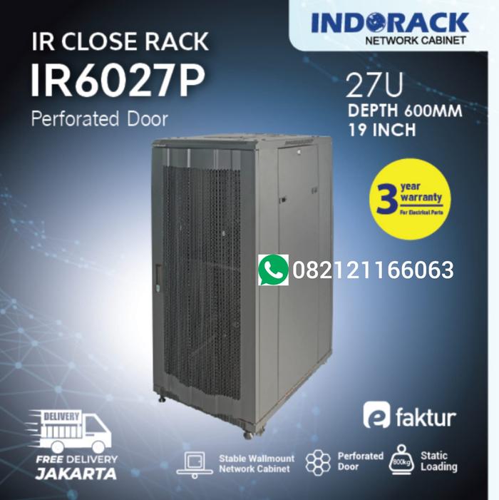 Jual Close Rack INDORACK Perforated Door Rak Server 27U Depth 600mm ...