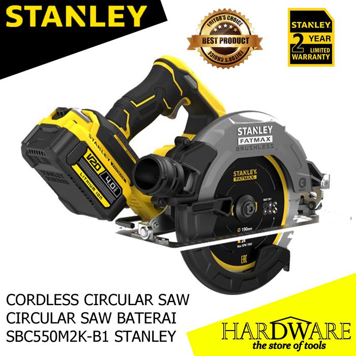 Jual Stanley SBC550 SBC 550 Brushless Circular Saw 20V 4.0Ah Baterai ...