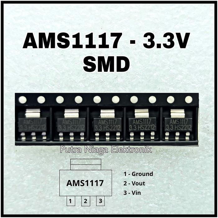Jual AMS1117 3.3 SMD 1A 3,3V Regulator AMS1117-3.3 AMS 1117 - 3.3V - Kota Bandung - Putra Niaga ...