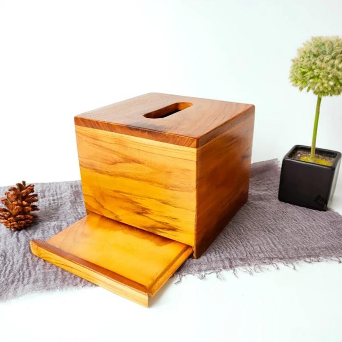 Jual Wooden Box Tissue Kotak Kayu Tempat Tissue Tisu Cafe - Atreya ...